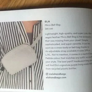 Ela | Bags | Ela Micro Belt Bag Jilly Box Collab Dove Pebble | Poshmark